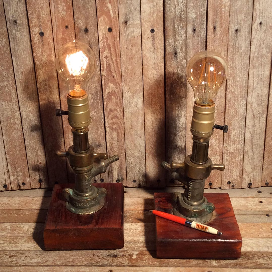 Cast Brass Peerless Beer Barrel Tapper Light, Industrial Steam Punk ...