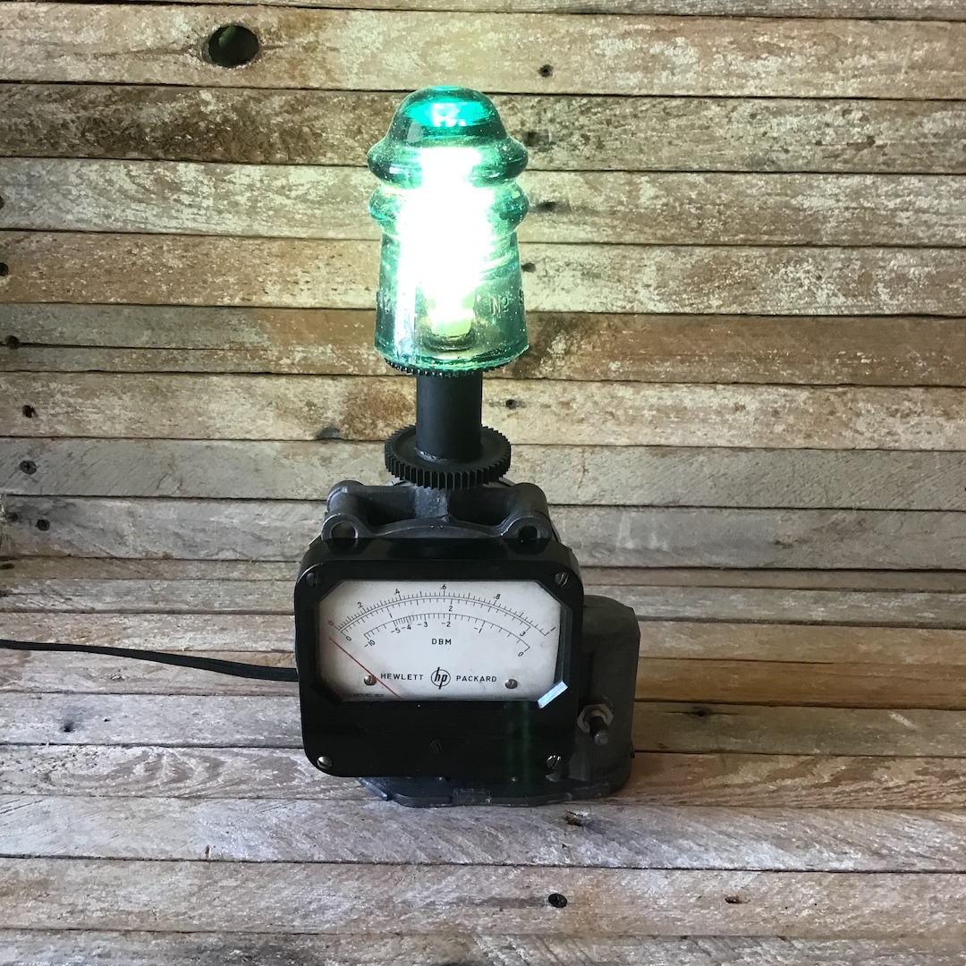 Desk Lamp LED Bulb. Aqua Hemingray Glass Insulator Hewlett-packard ...