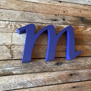 Vintage Blue Enamel Letter M Hard Plastic 4 Inches Tall 6.5 Inches Wide ...