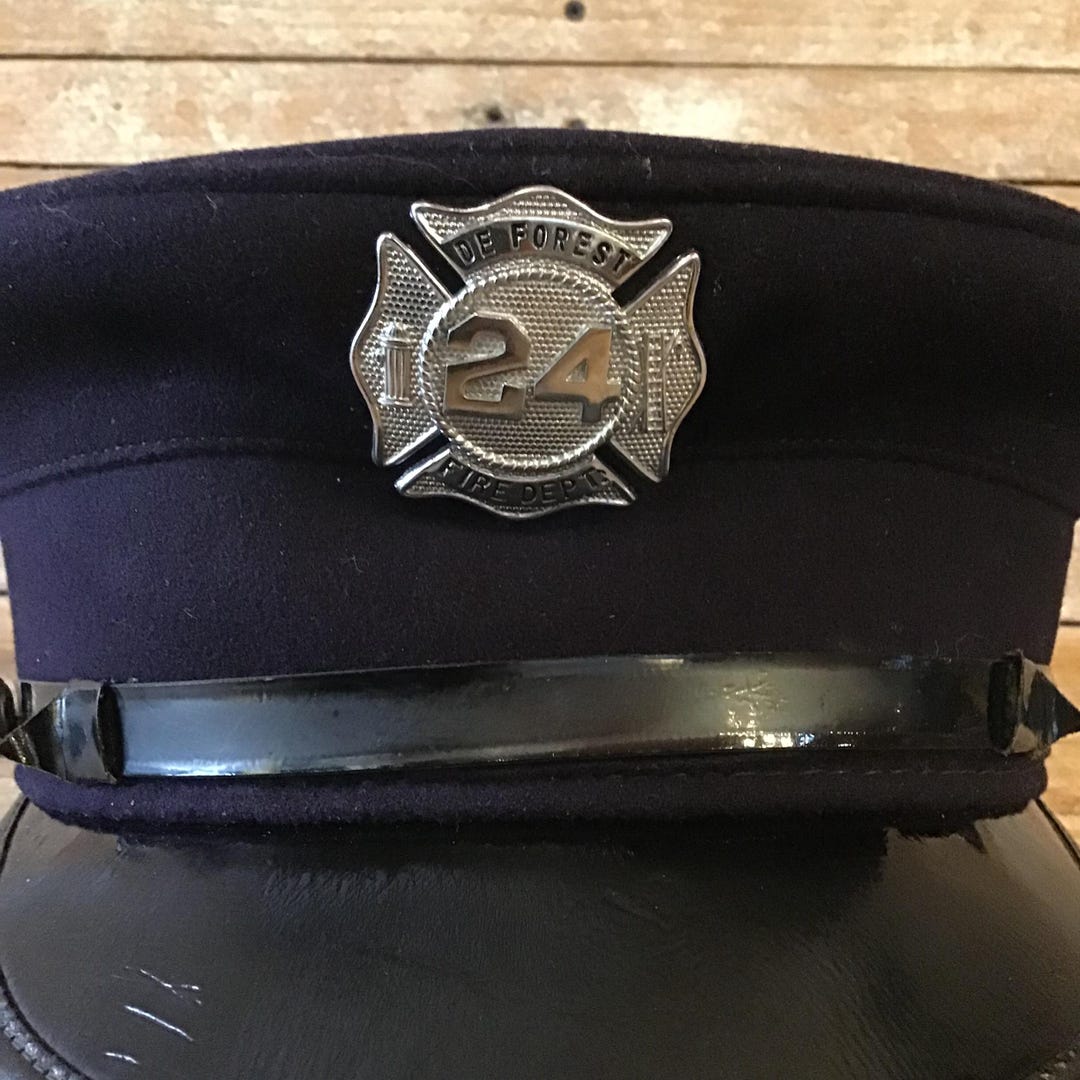 Firefighter Hat for Dress Uniform. De Forest Fire Department Number 24 ...