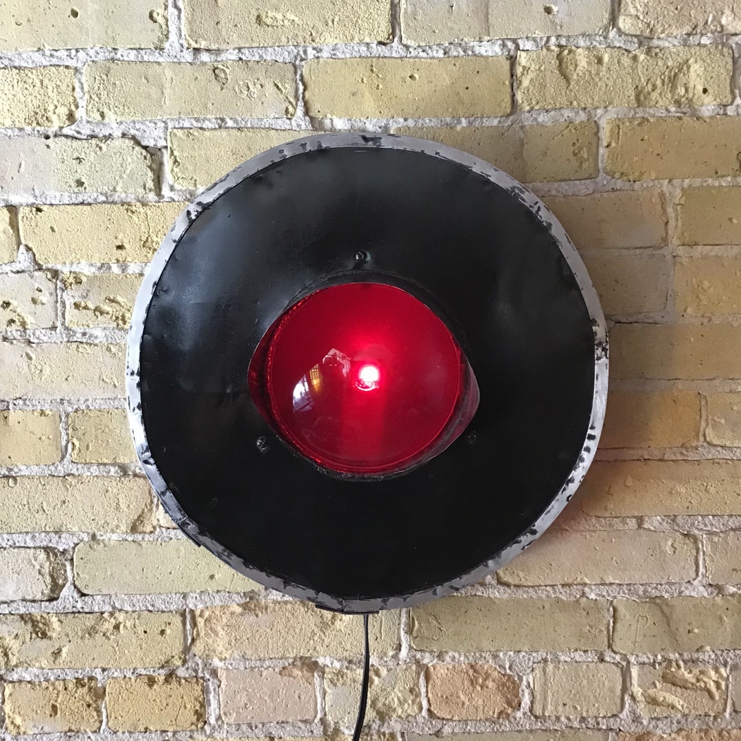 Railroad Signal Light Warning Light Red Lens Inline Switch Wall Hung - Etsy