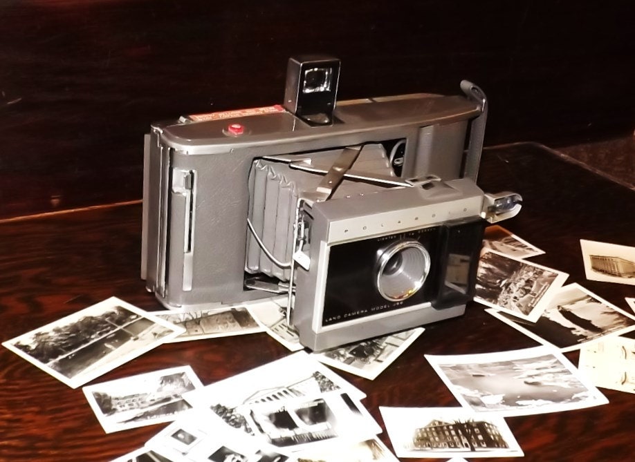 Vintage Polaroid Folding Camera J 66 Pop up Flash Instant - Etsy