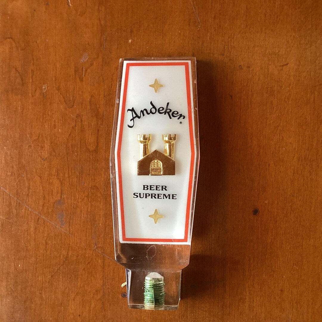 Andeker Clear Acrylic Beer Tap Handle, Vintage Bar Ware. Kegerator Beer ...