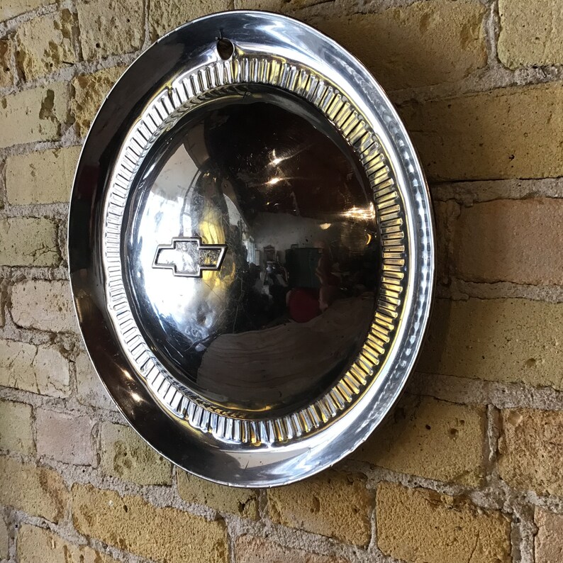 Large Vintage Deep Dish Chrome Chevrolet Bow Tie Hubcap - Etsy
