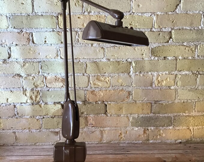 Dazor Floating Fixture Industrial Era Adjustable Task Light. Brown ...