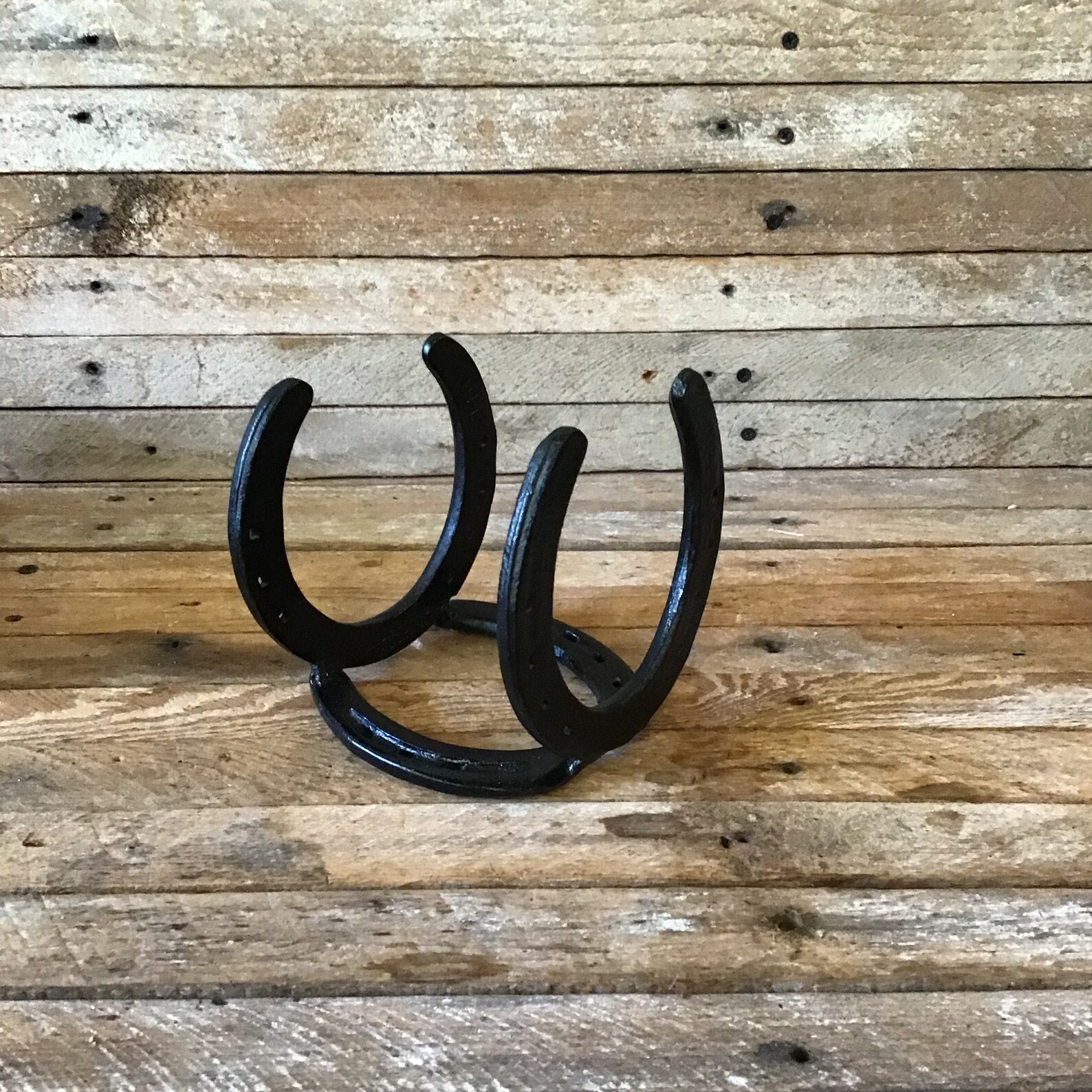 Vintage Horseshoe Book Holder. Black Finish, Cast Metal. Western Themed ...
