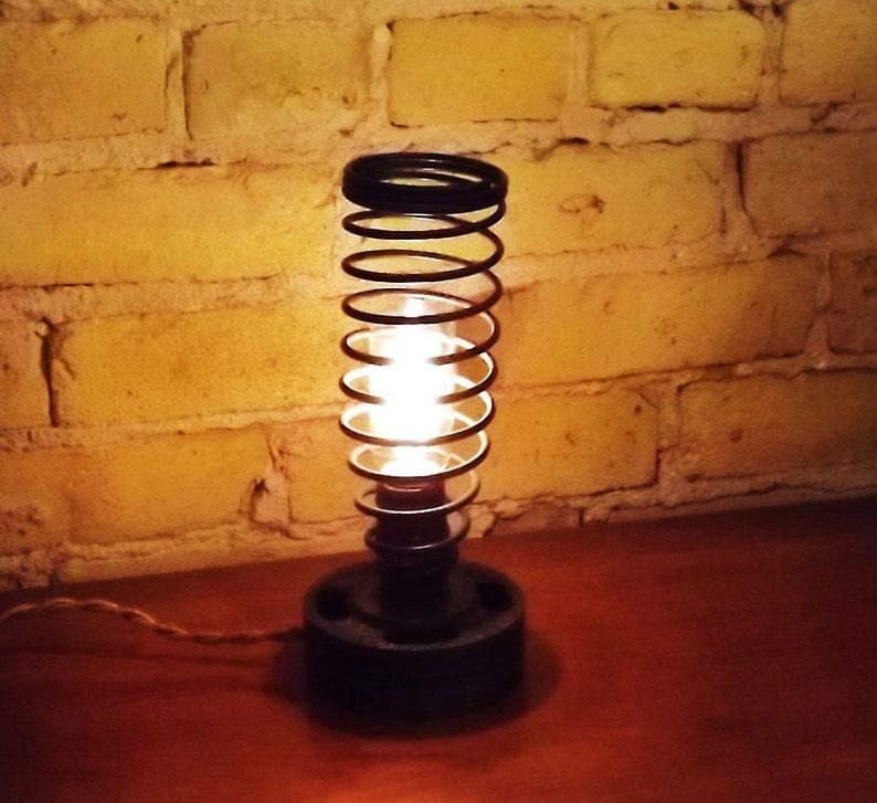 Industrial Upcycle Table Lamp Steampunk Accent Light Recycle - Etsy