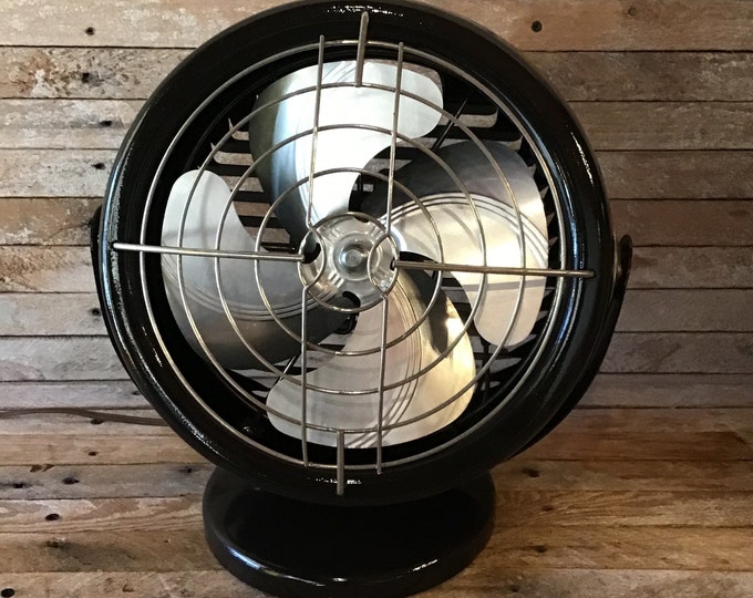 R&M Banner 5 Brass Blade Fan, Two Speed Oscillating Fan. Classic 1920 ...