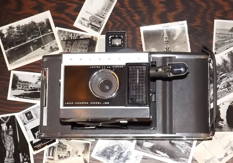 Vintage Polaroid Folding Camera J 66 Pop up Flash, Instant Pictures ...