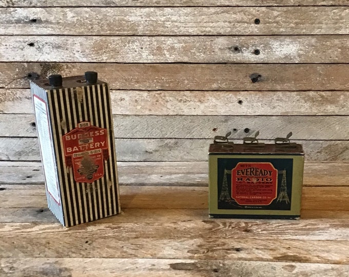 Vintage Inert Dry Cell B and C R C A Radio Batteries Display Only - Etsy