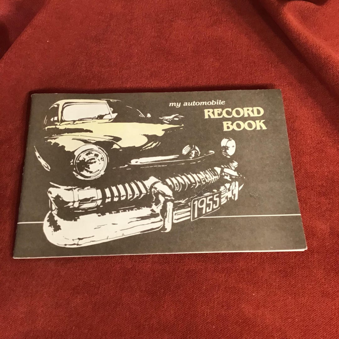 NOS Vintage Automobile Record Book, Track Maintenance and Mileage ...