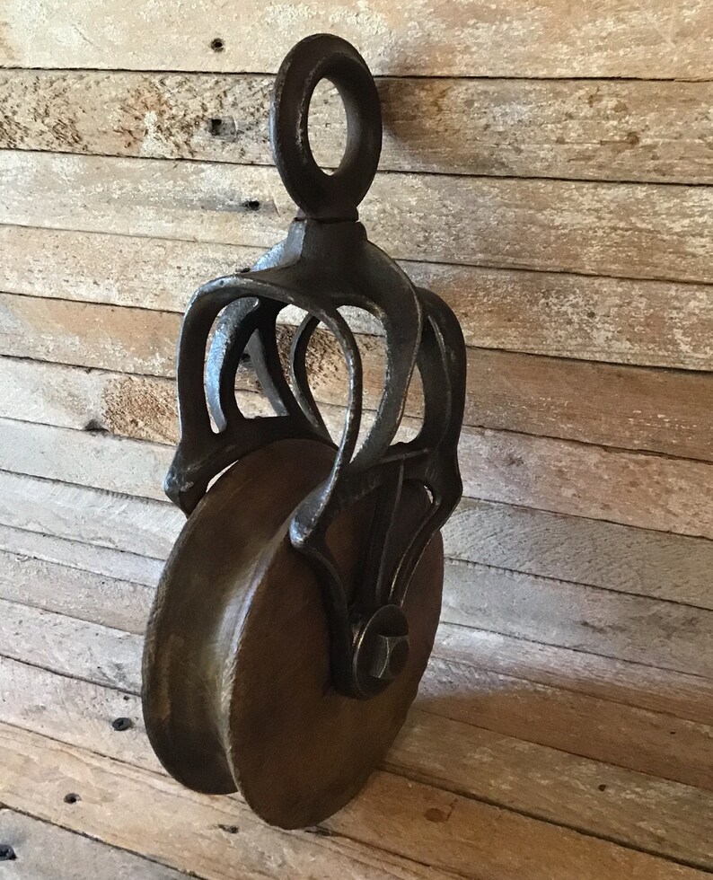 Wood Pulley Wheel Industrial Cast Metal Squirrel Cage Pulley. Very Good ...