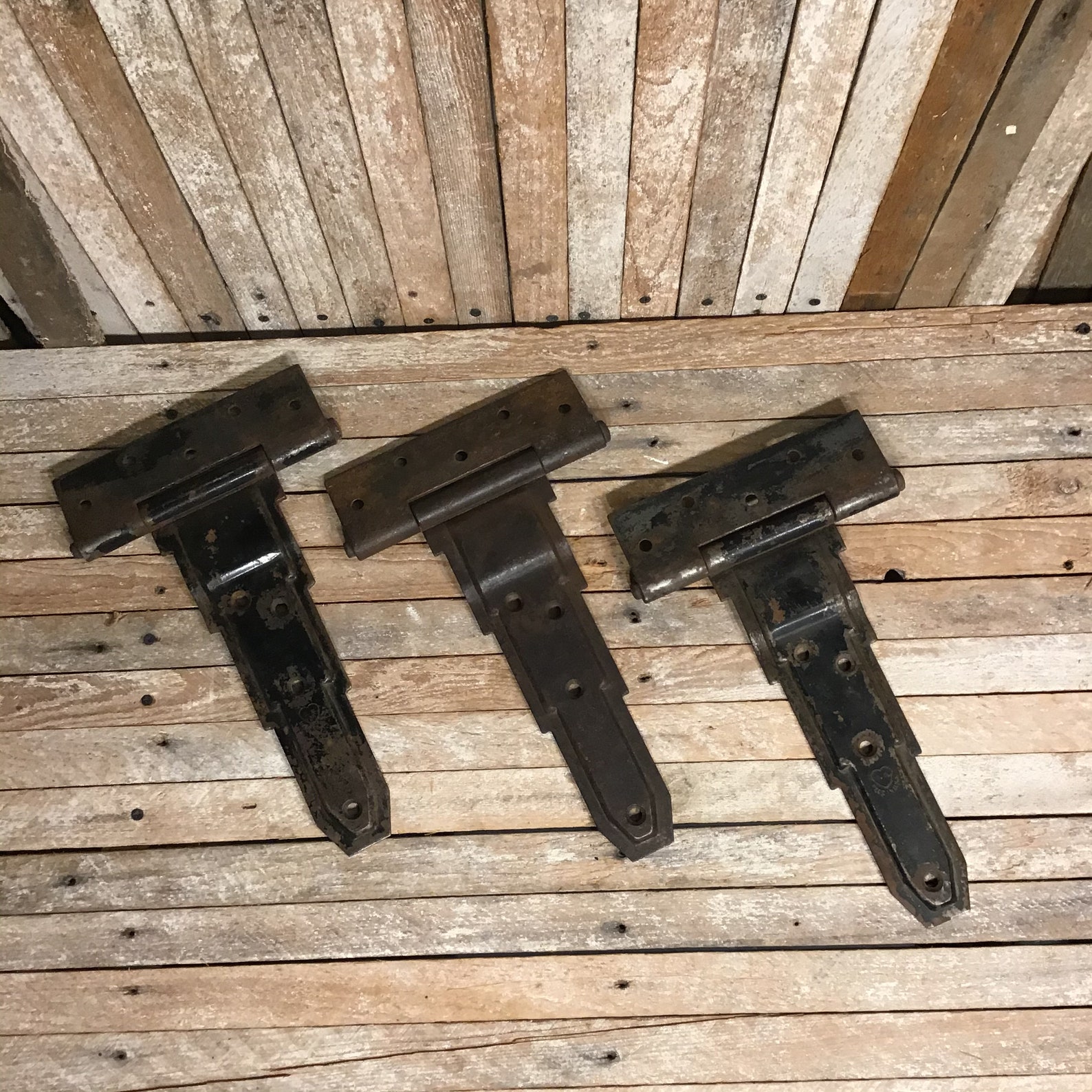 Big Hinges Vintage Metal Hinge Set of 3 Heavy Weight Black | Etsy