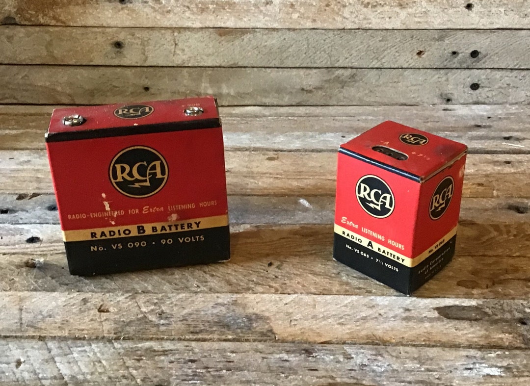 Vintage Inert Dry Cell A and B RCA Radio Batteries for Display Only ...