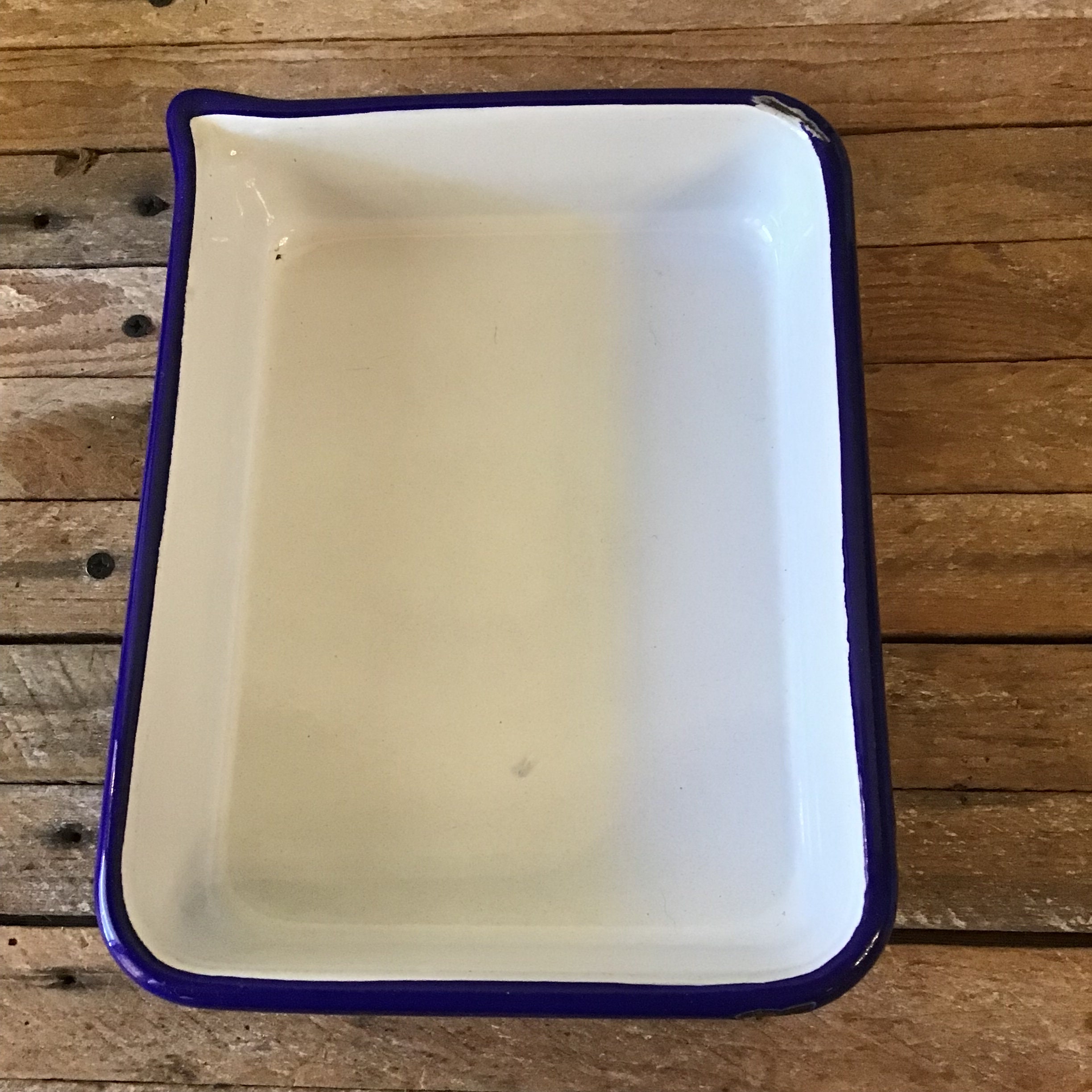 Three Blue and White Vintage Enamel Dark Room Developing Trays Made by ...