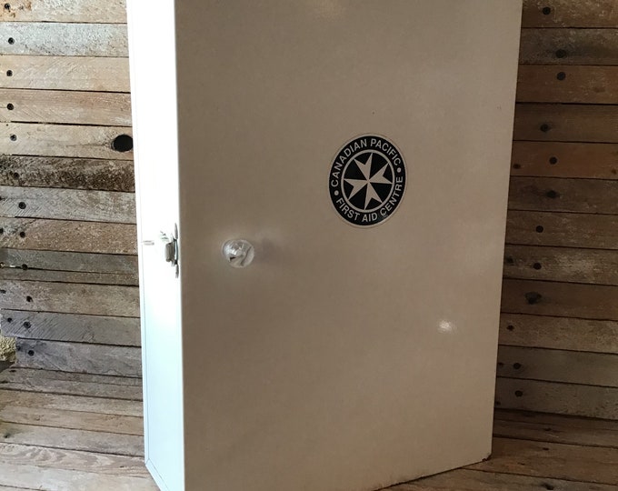 First Aid Kit Metal Box Decommissioned Canadian Pacific Rail Wall Hung ...