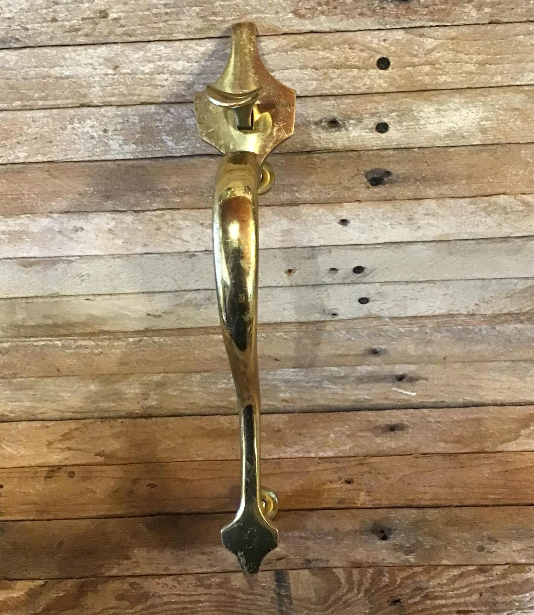 Polished Solid Brass Thumb Latch Door Handle. Solid Cast Brass Vintage ...