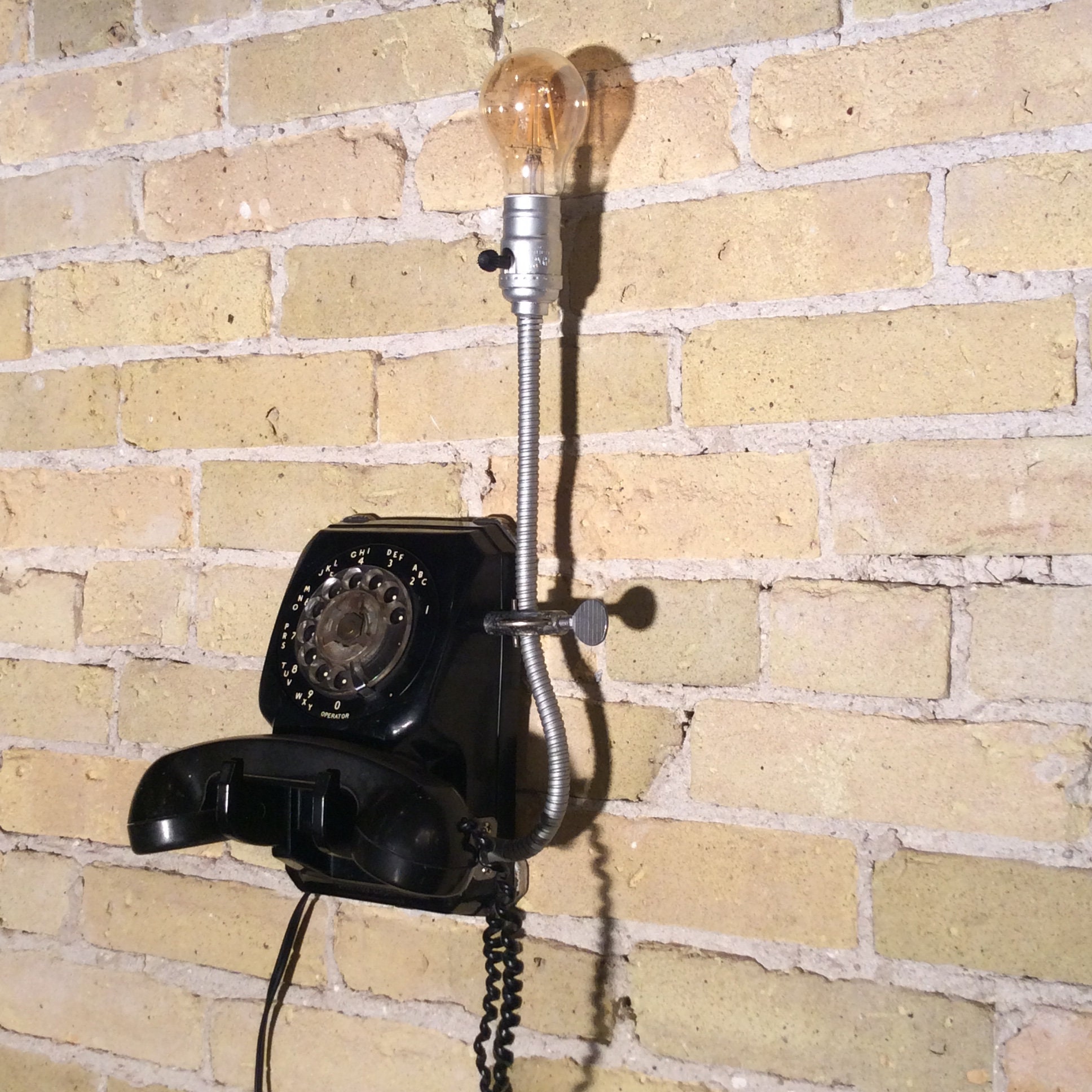 Crab Claw Phone Light, Vintage Stromberg Carlson Wall Phone, Industrial ...