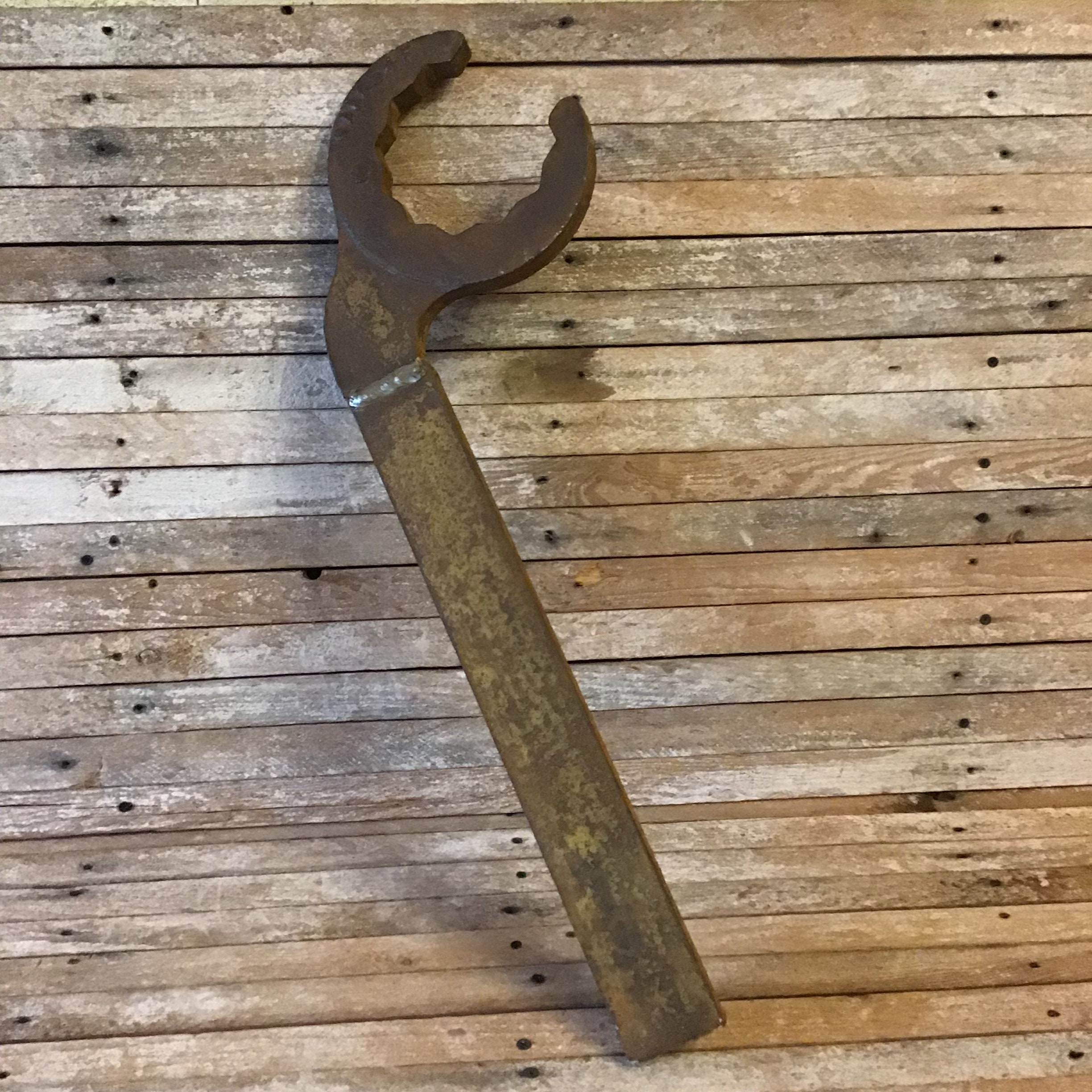 Oversized wrench with rugged character Huge tool to hang or display ...