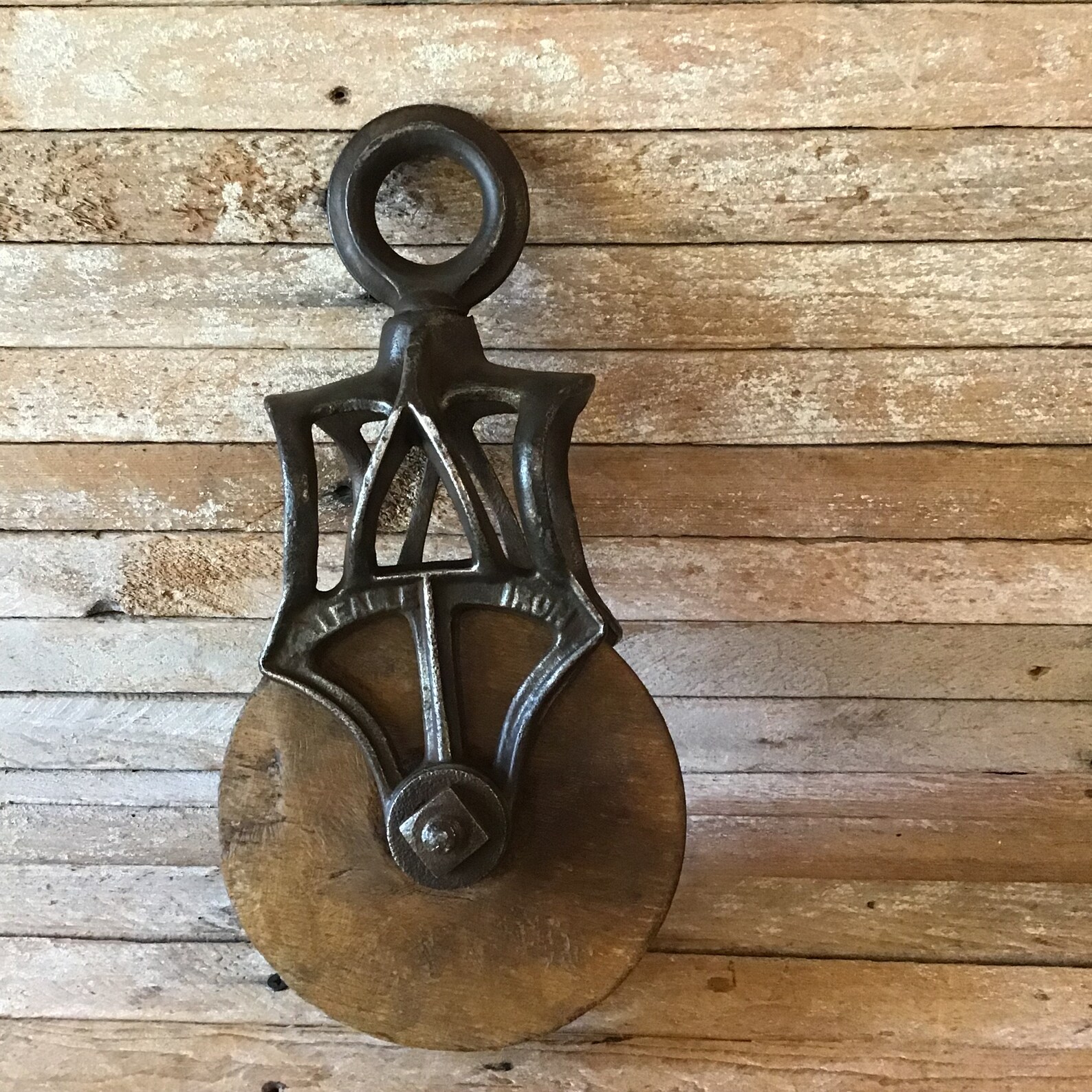 Wood Pulley Wheel Industrial Cast Metal Squirrel Cage Pulley . Very ...