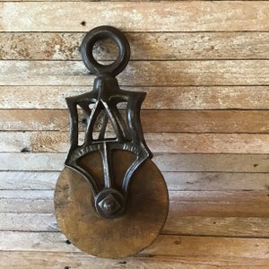 Wood Pulley Wheel Industrial Cast Metal Squirrel Cage Pulley. Very Good ...