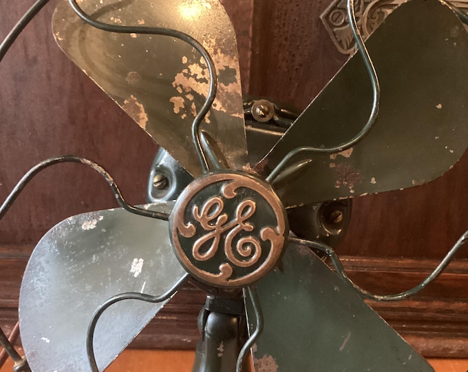 Dark Green GE Cat. 27X840 1930's All Metal Fan, Non Oscillating Single ...