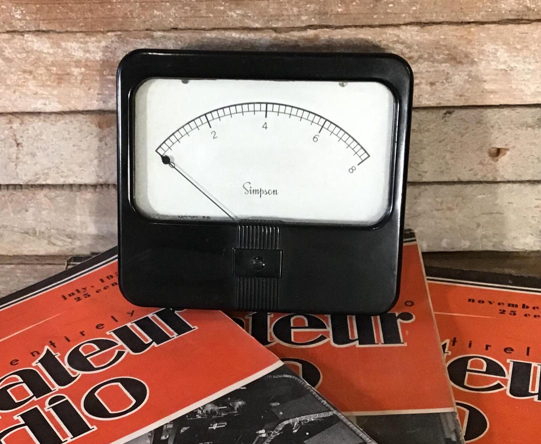 Simpson 0 to 8 Model Number 2681 Meter, Adjustable. Bakelite Case in ...