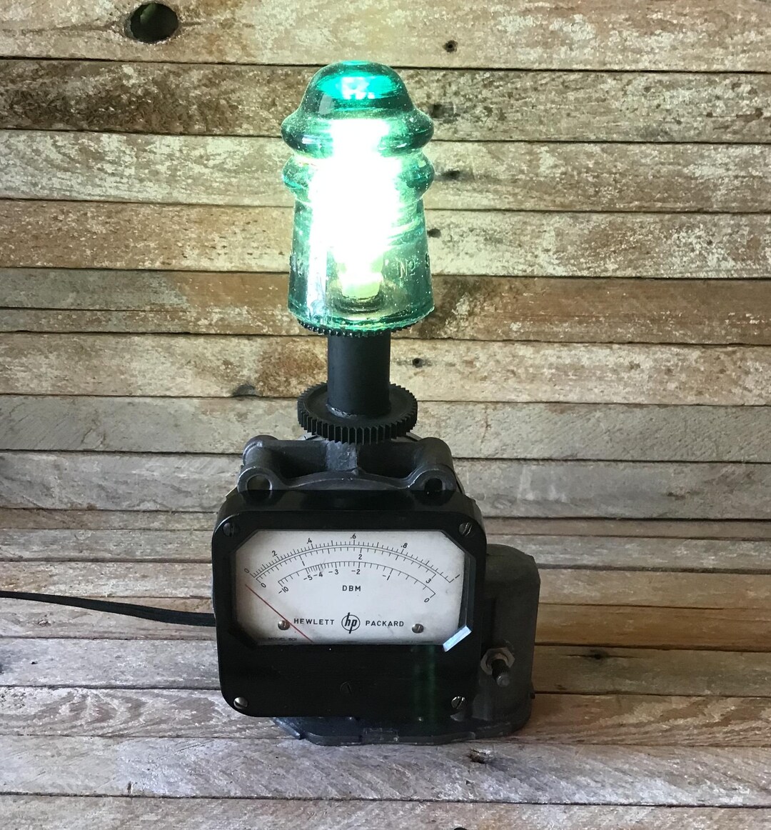 Desk Lamp LED Bulb. Aqua Hemingray Glass Insulator Hewlett-packard ...