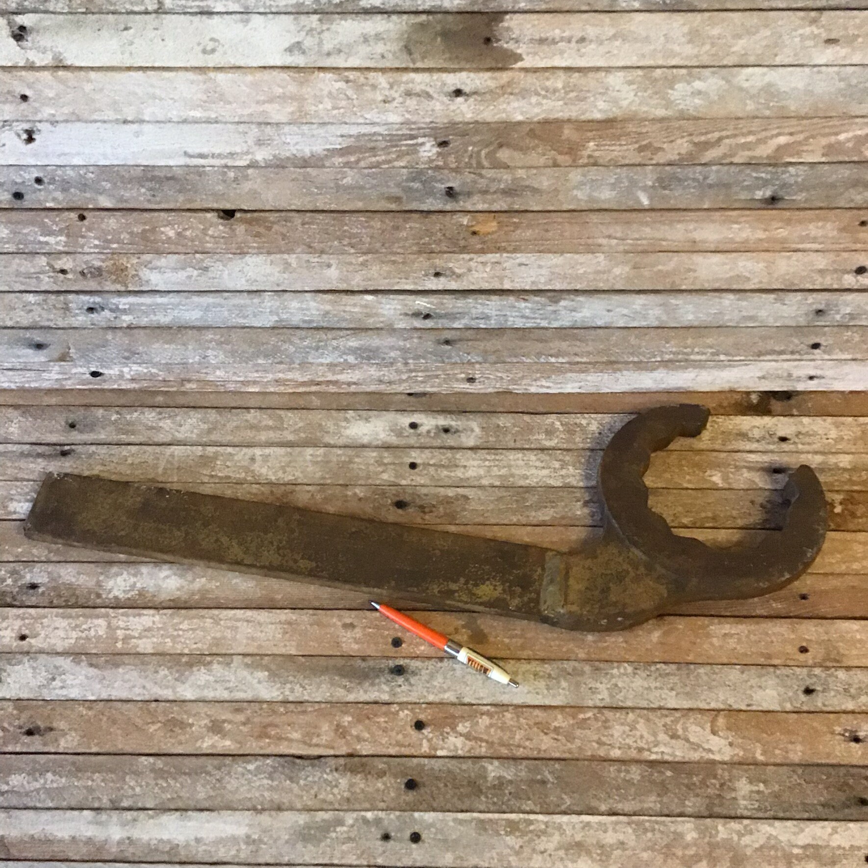 Oversized wrench with rugged character Huge tool to hang or display ...