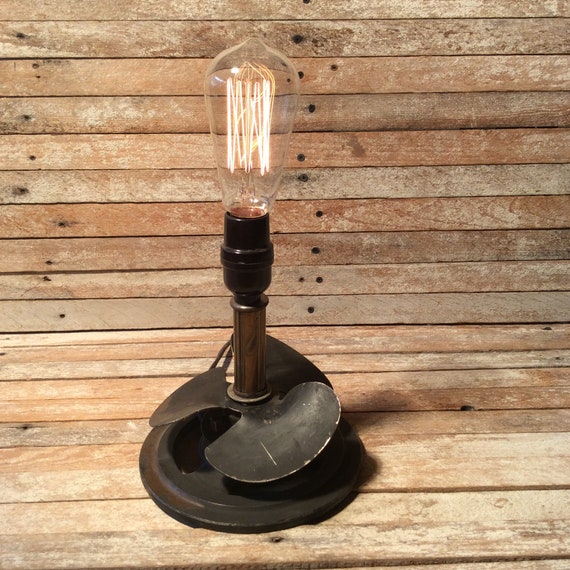 Fan Blade Light Pully Propeller Desk Lamp Edison Bulb Vintage | Etsy