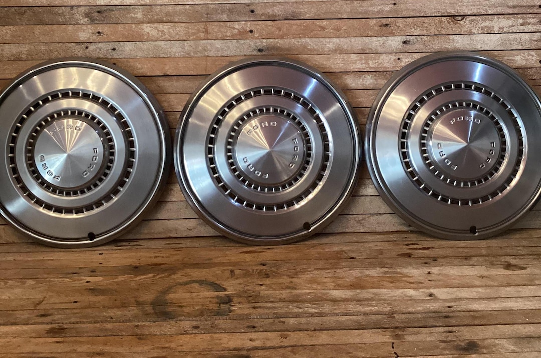 Ford Vintage Polished Metal Hubcap LTD, Very Good Condition. Car Show ...