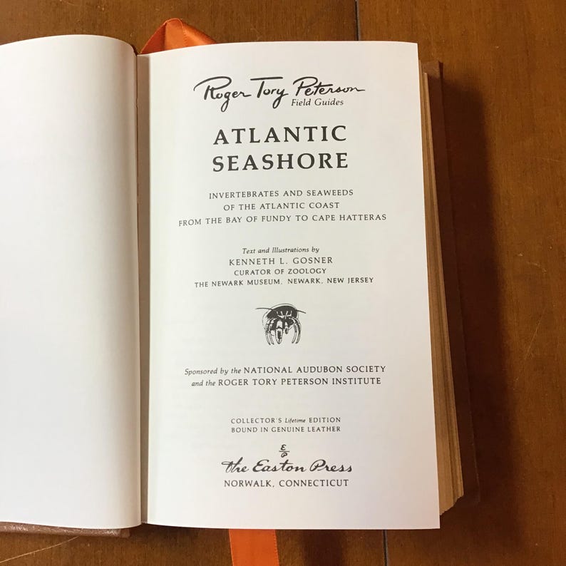 Petersons ‘atlantic Seashore’ Field Guide, Leather Bound 50th ...