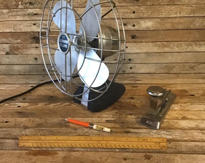 R&M Banner 5 Brass Blade Fan, Two Speed Oscillating Fan. Classic 1920 ...