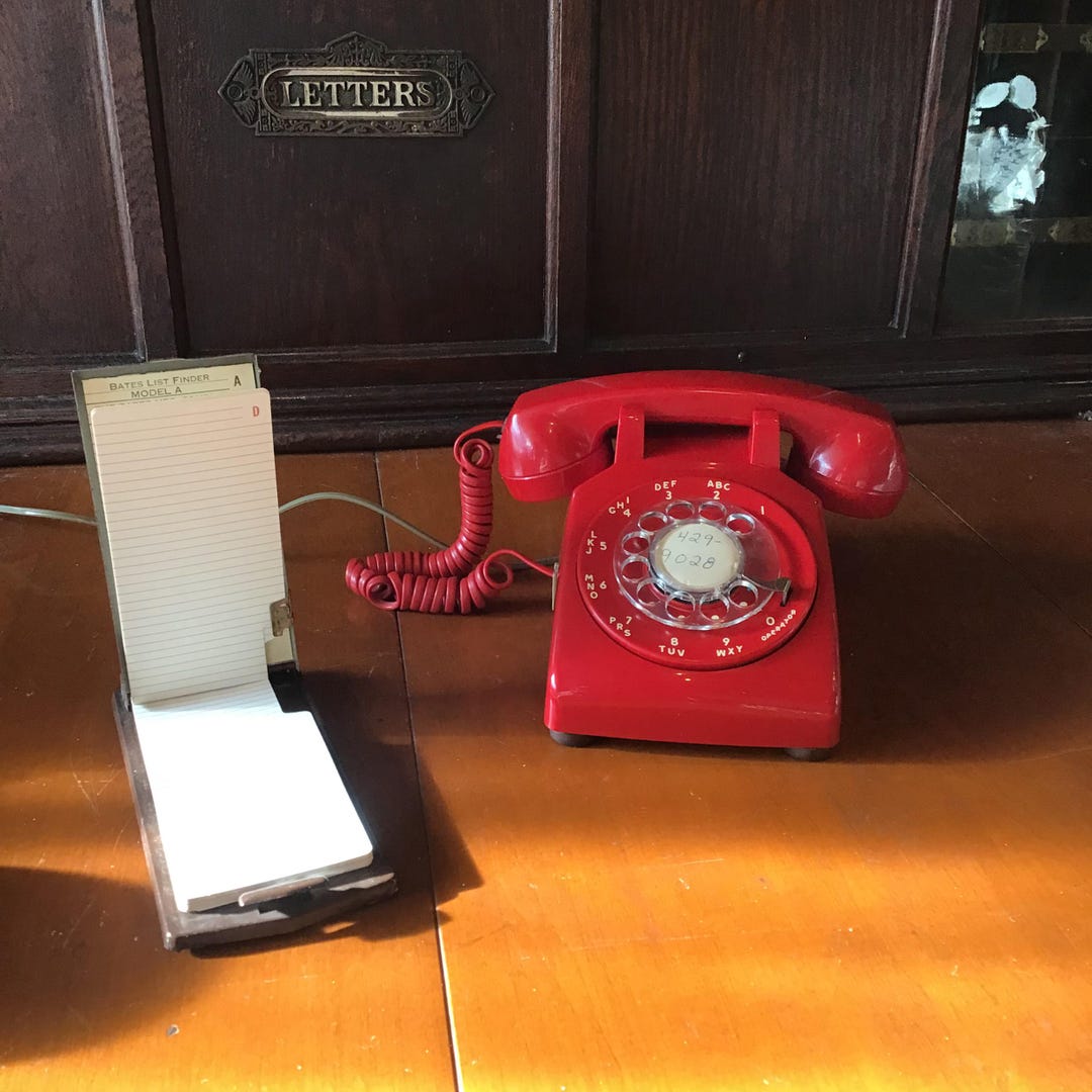 Updated Vintage ITT Red Dial Phone With Adjustable Ringer Volume ...