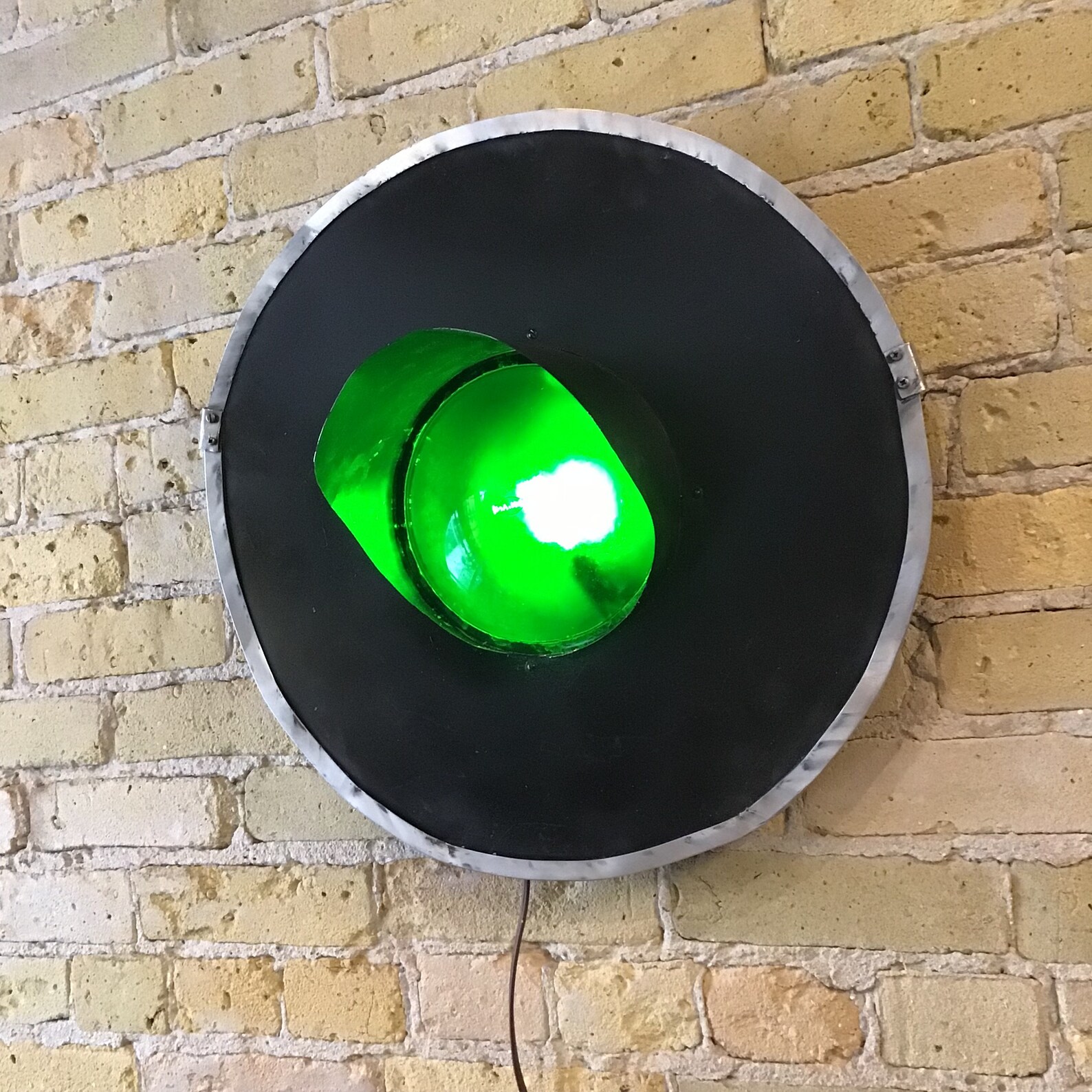 Railroad Signal Light Warning Light Green Lens Inline Switch Wall Hung ...