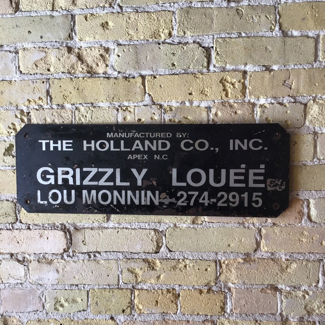 Vintage Grizzly Louie New Holland Sign: Cast Metal Farm Decor, 24" - Etsy