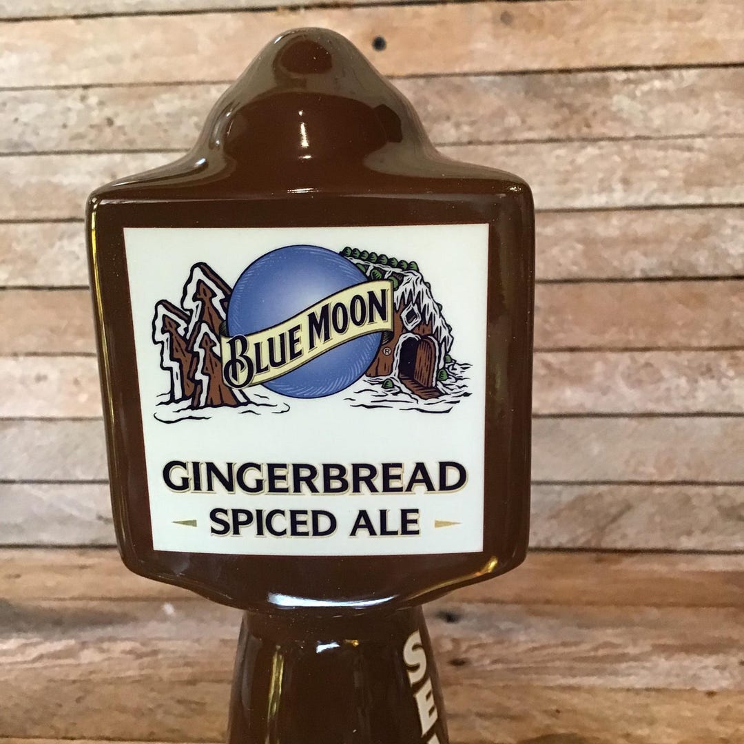 Blue Moon Gingerbread Spiced Ale Beer Tap Handle, Vintage Bar Ware, Keg ...