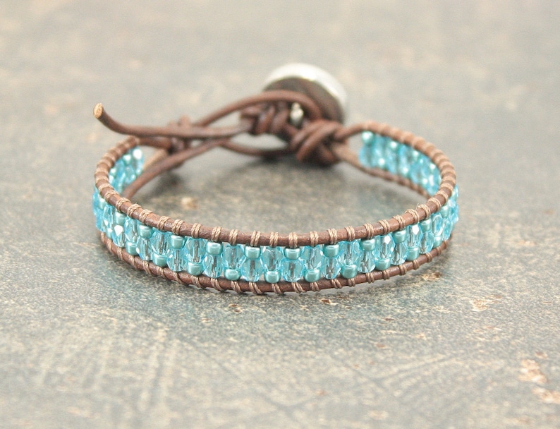 Silver Turquoise Mandala Bracelet Beaded Leather Mandala Jewelry - Etsy