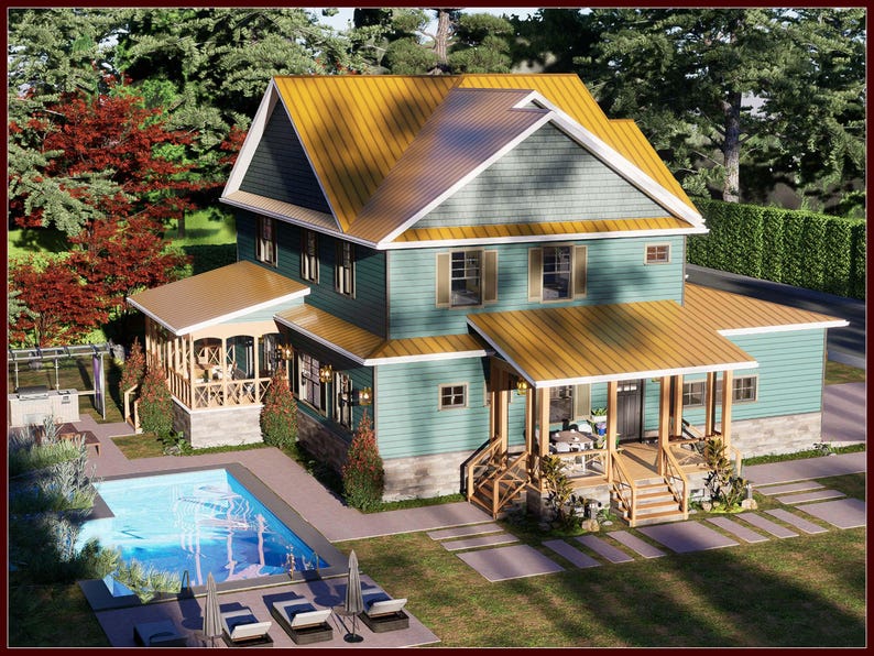 3 Bedroom Modern Farmhouse Blueprints [reverse/mirror Plan Included] - Etsy