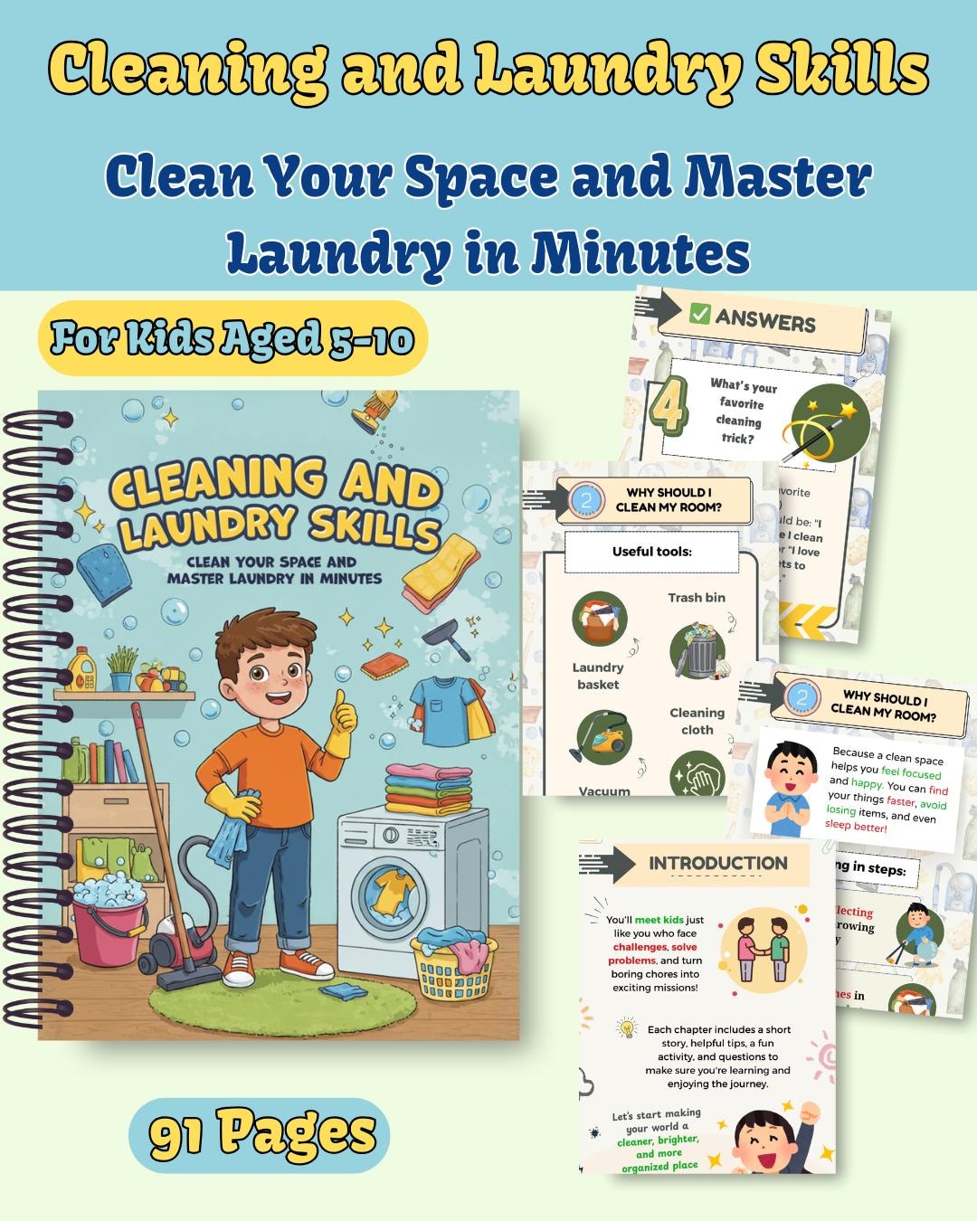 Life Skills Worksheets: Cleaning & Laundry | Independent Living ...