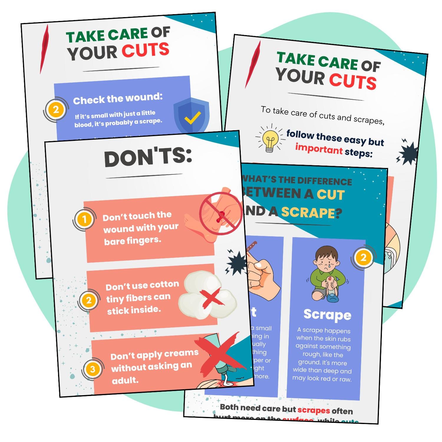 First Aid for Kids Workbook | Safety Lesson Plan | Emergency ...