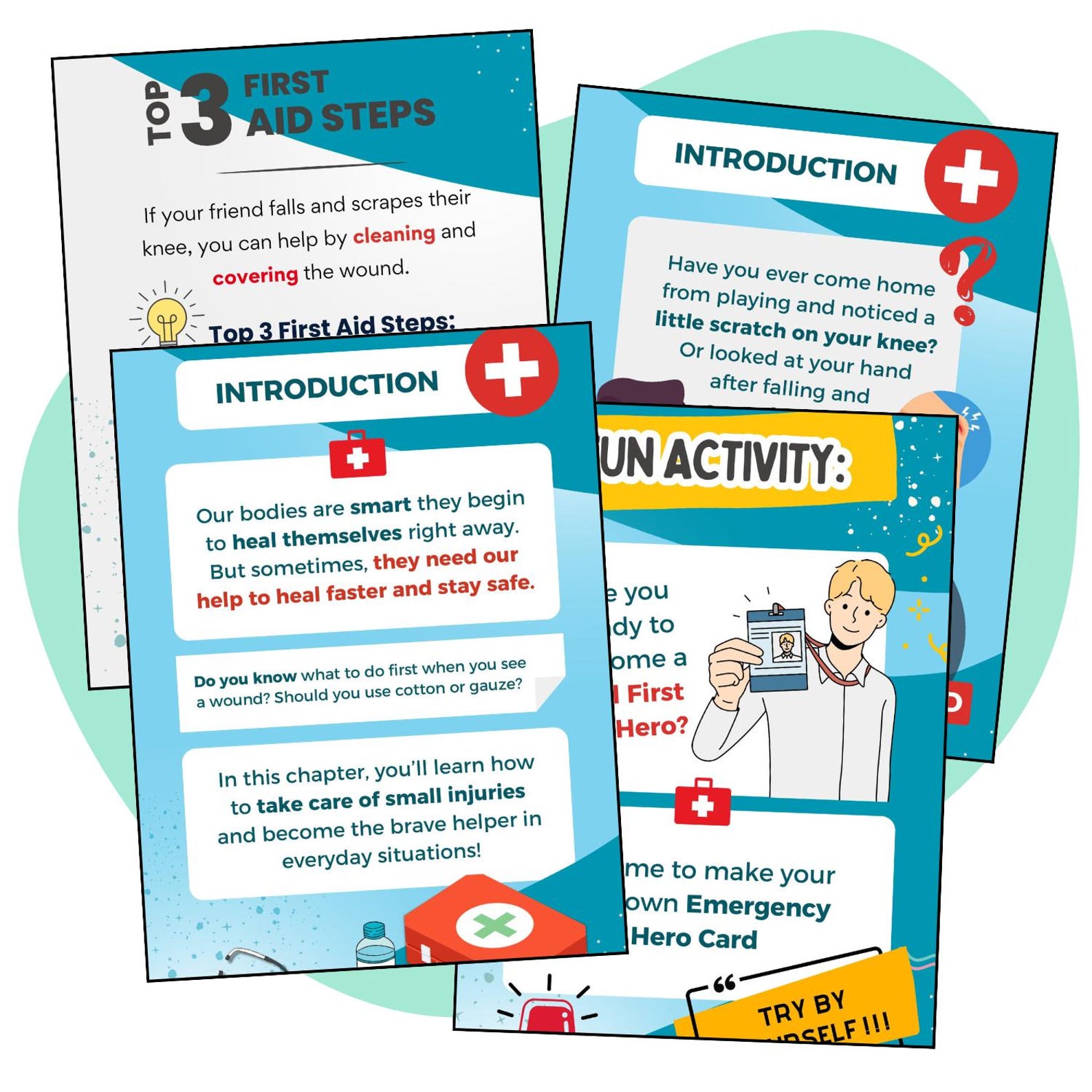 First Aid for Kids Workbook | Safety Lesson Plan | Emergency ...