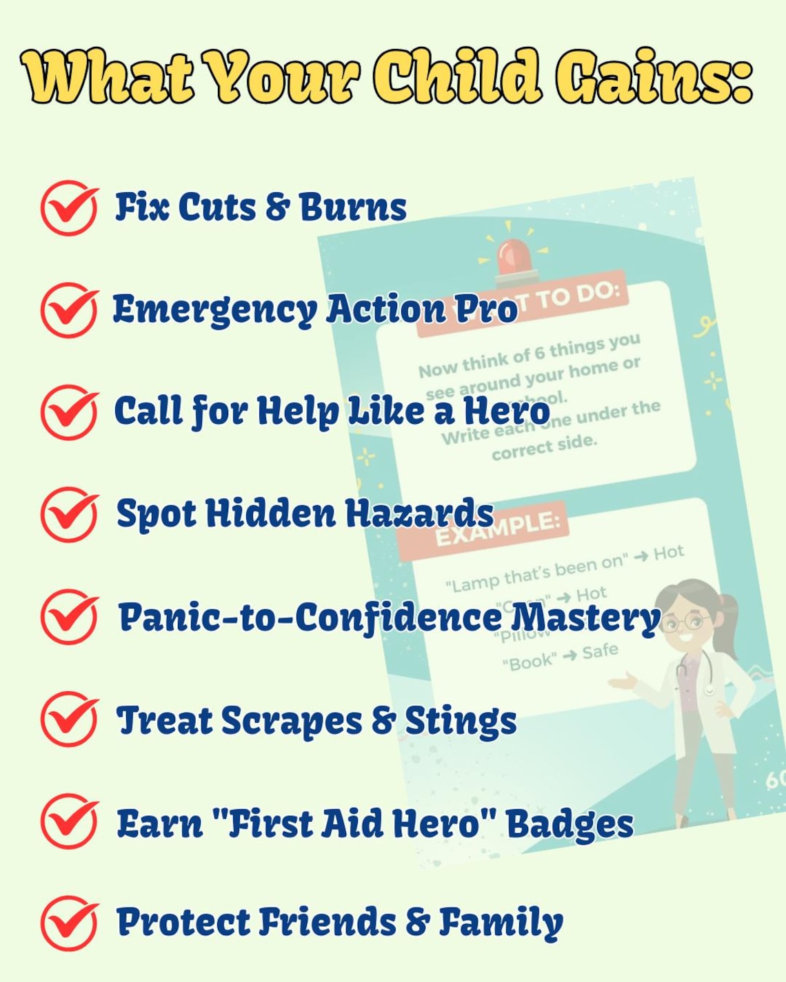 First Aid for Kids Workbook | Safety Lesson Plan | Emergency ...