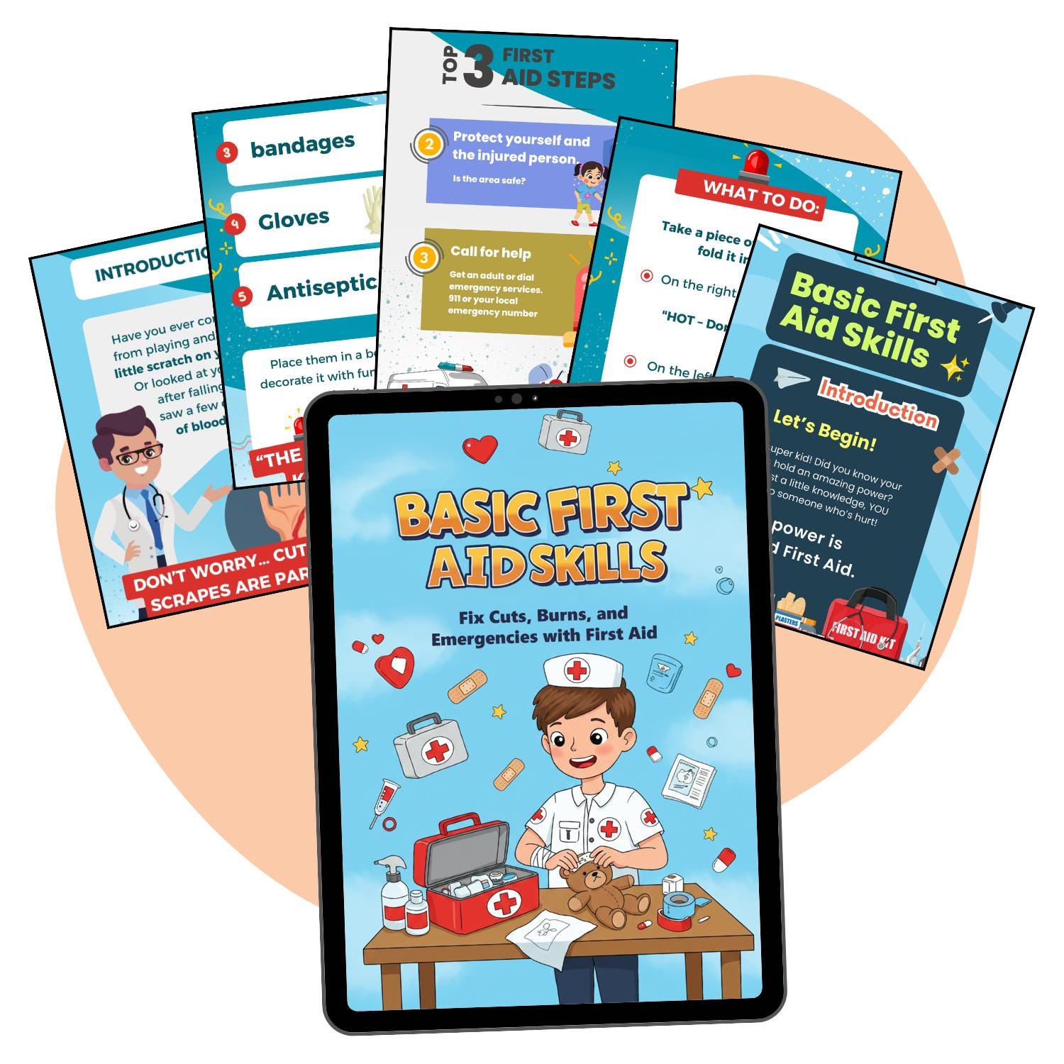 First Aid for Kids Workbook | Safety Lesson Plan | Emergency ...
