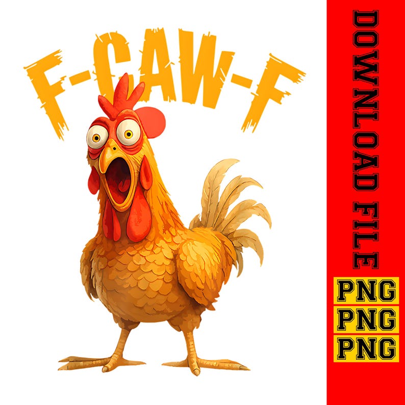 Funny Screaming Chicken PNG: Rooster Meme Clipart (digital Download) - Etsy