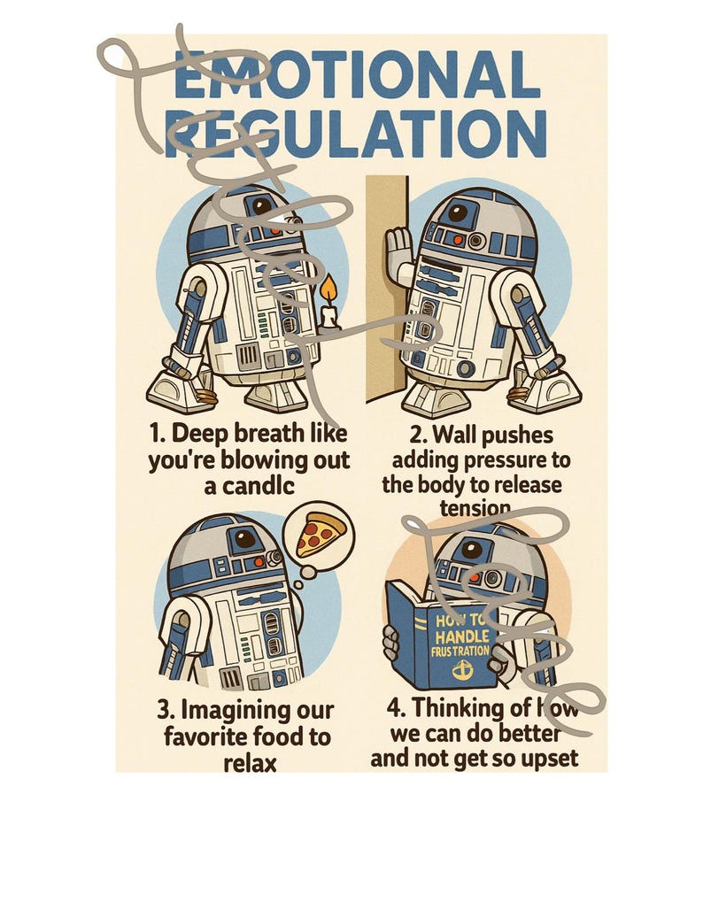 R2D2 Emotional Regulation Chart for Kids | Star Wars Calm Down Poster ...