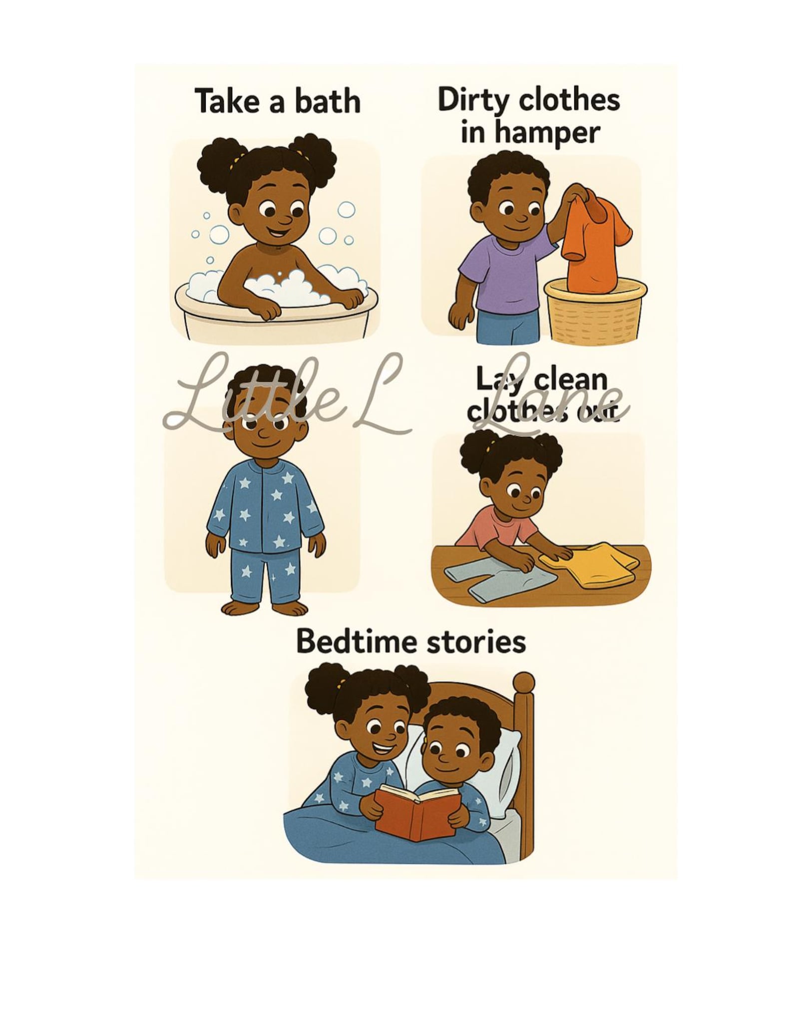 Printable Routine Charts for Kids, Morning, Bedtime, School Checklist ...