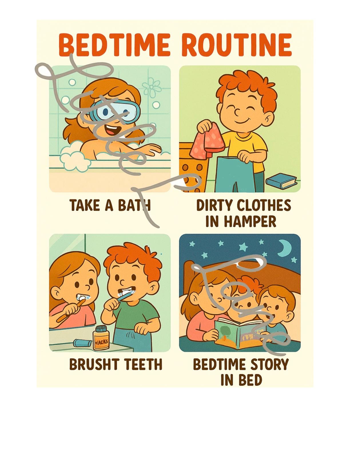 Printable Routine Chart Bundle for Kids,morning, Bedtime, School ...