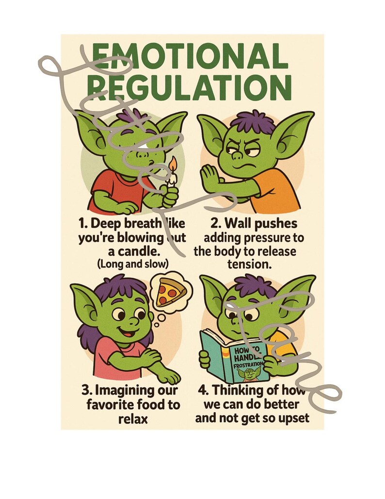 Emotional Regulation Poster for Kids, Support Visual, Calming ...