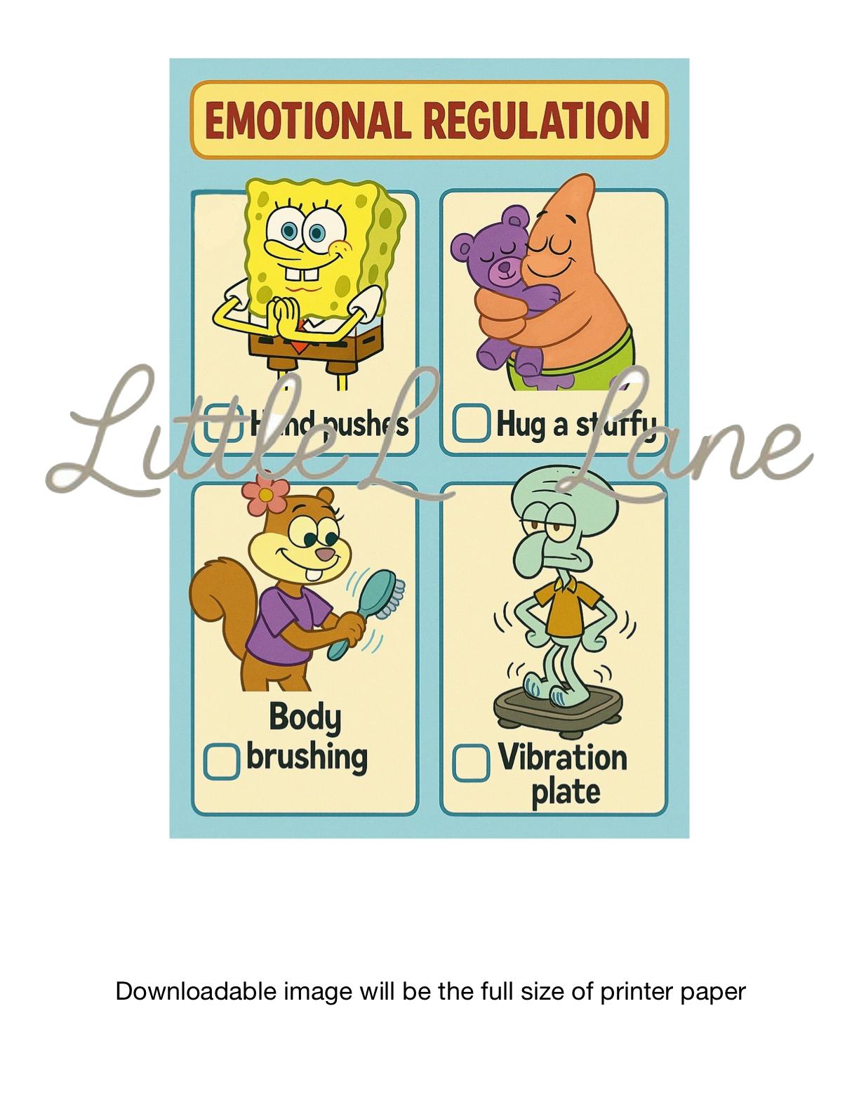 Songebob Inspired Printable Visual Routine Charts for Kids,morning ...